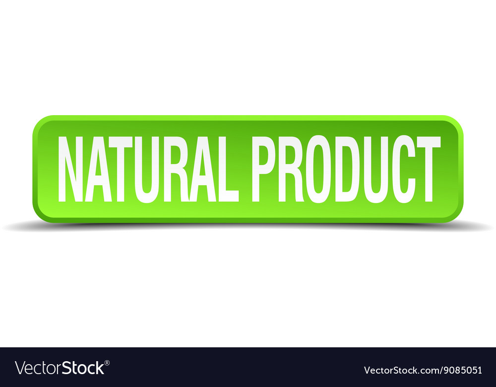 Natural product green 3d realistic square isolated Natural product green 3d realistic square isolated