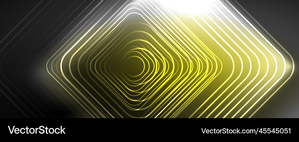 Neon glowing lines and angles magic energy space Vector Image