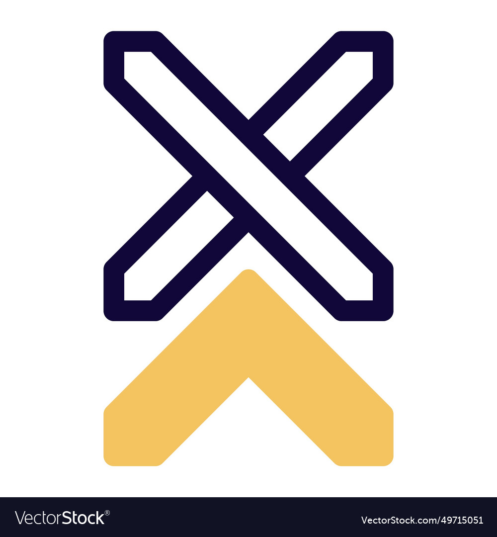 Rail system with multiple parallel lines Vector Image