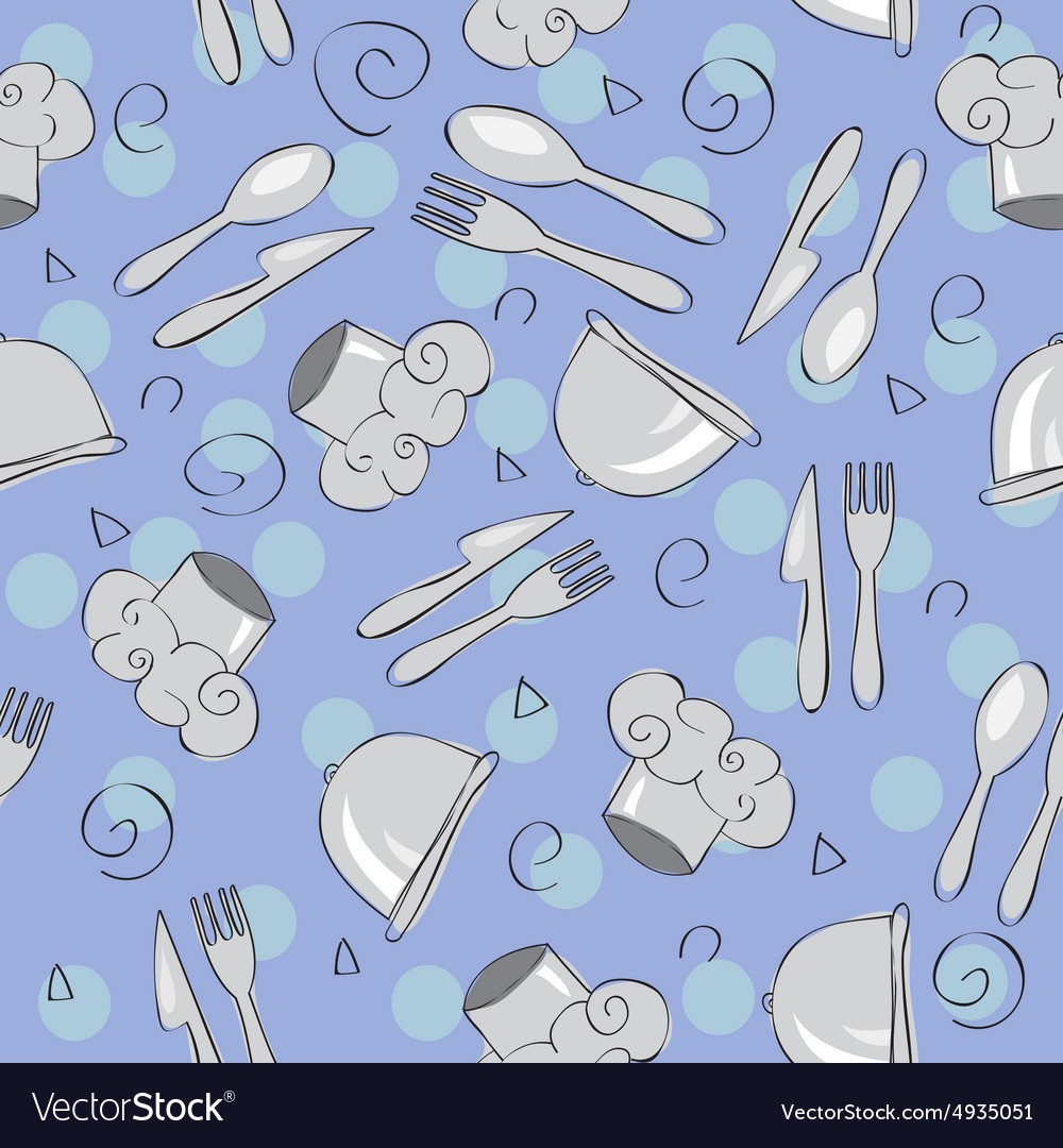 Seamless kitchen pattern Royalty Free Vector Image