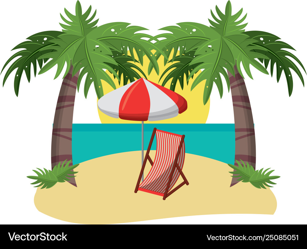 Summer and beach travel Royalty Free Vector Image