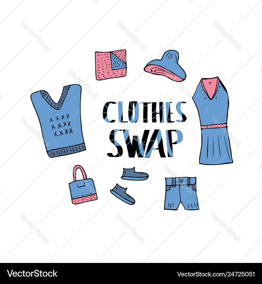 Swap hanwritten lettering concept design Vector Image