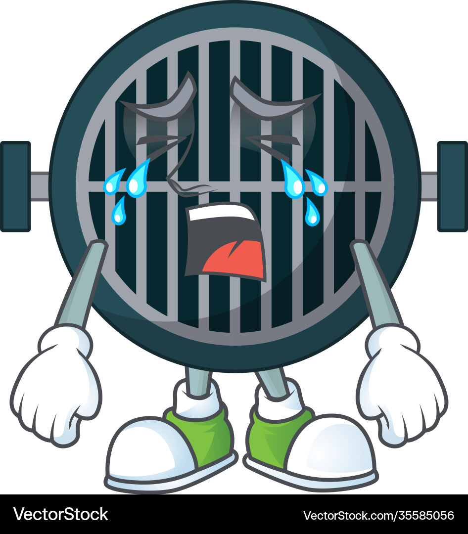 A crying grill cartoon character drawing concept Vector Image