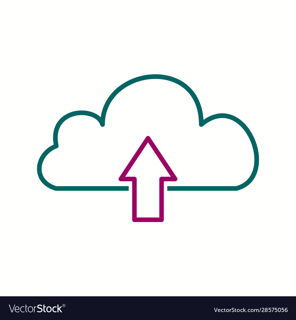 Beautiful cloud upload line icon Royalty Free Vector Image Beautiful cloud upload line icon Royalty Free Vector Image