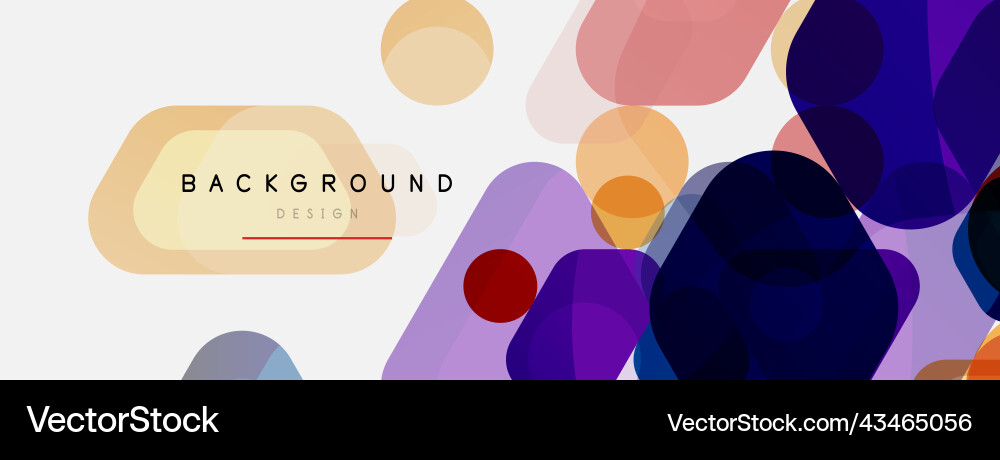 Color bubbles and rounded geometric shapes Vector Image