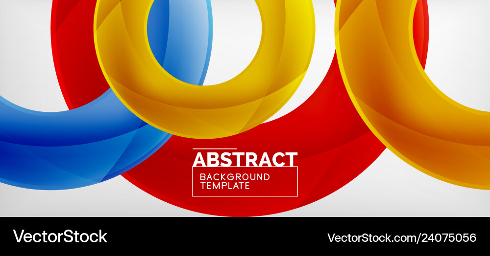 Colorful rings geometric abstract Royalty Free Vector Image