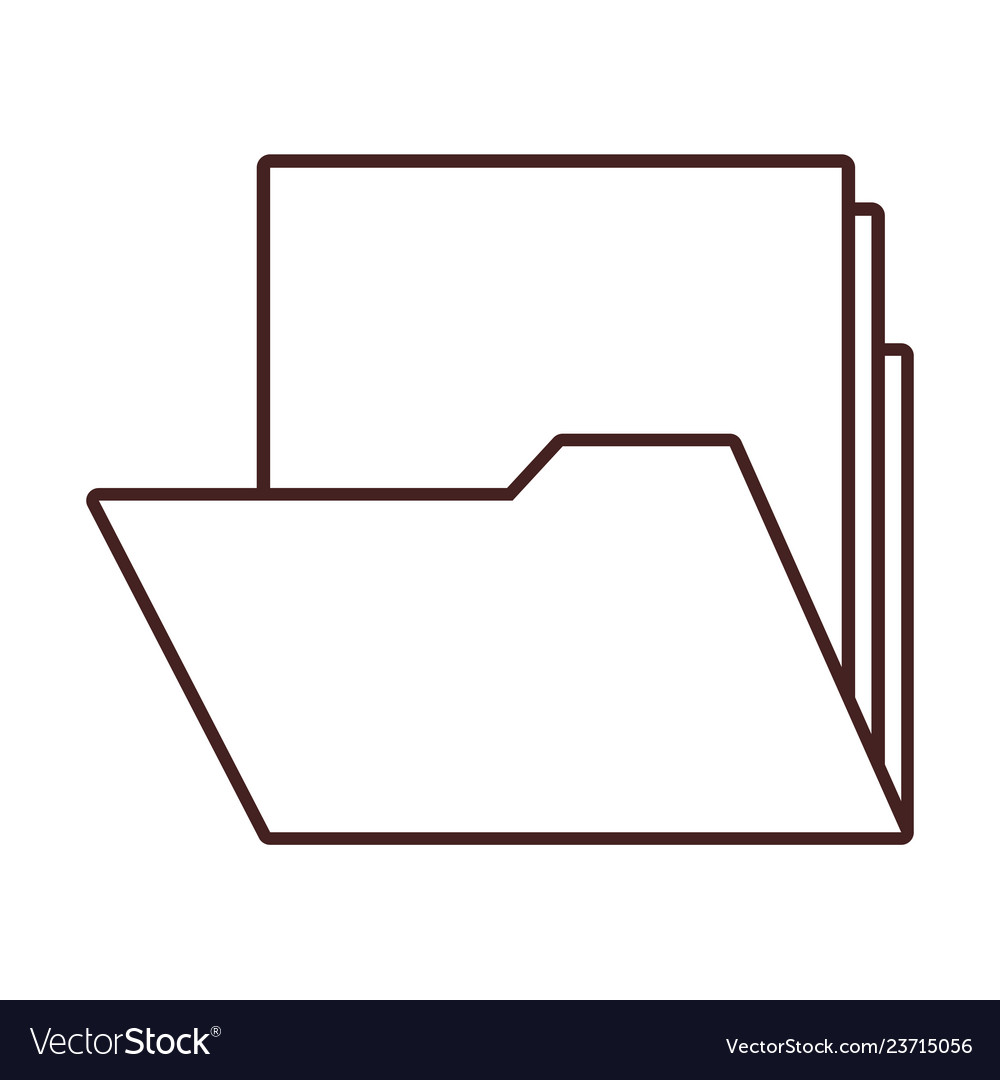 Dokumente Ordner Cartoon Lizenzfreies Vektorbild