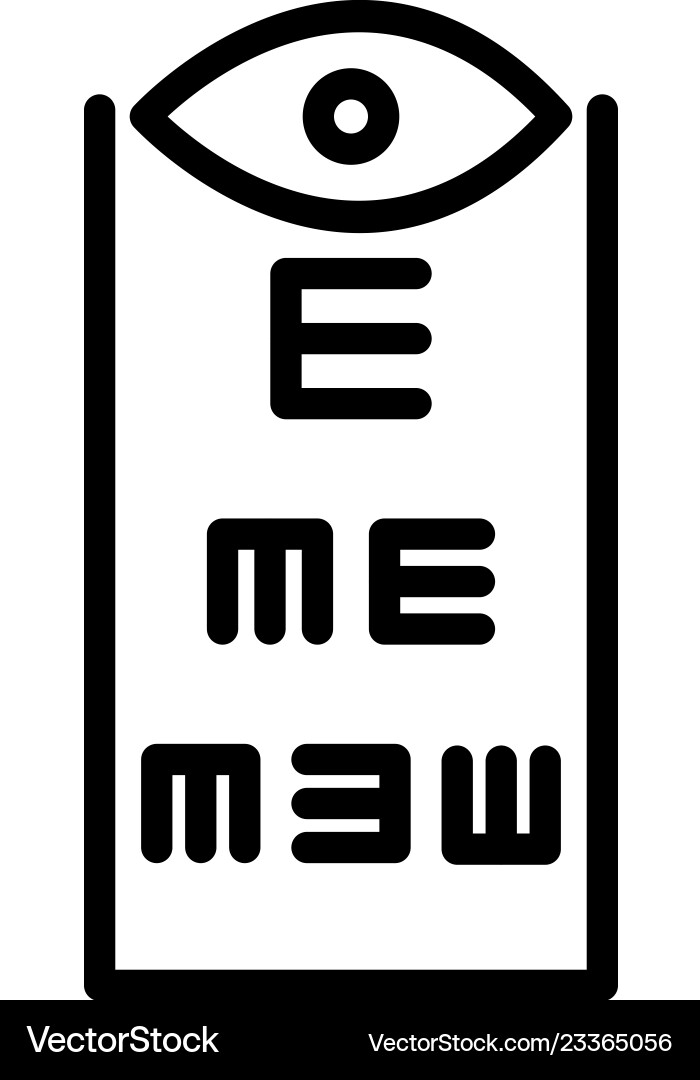 Eye test icon Royalty Free Vector Image - VectorStock
