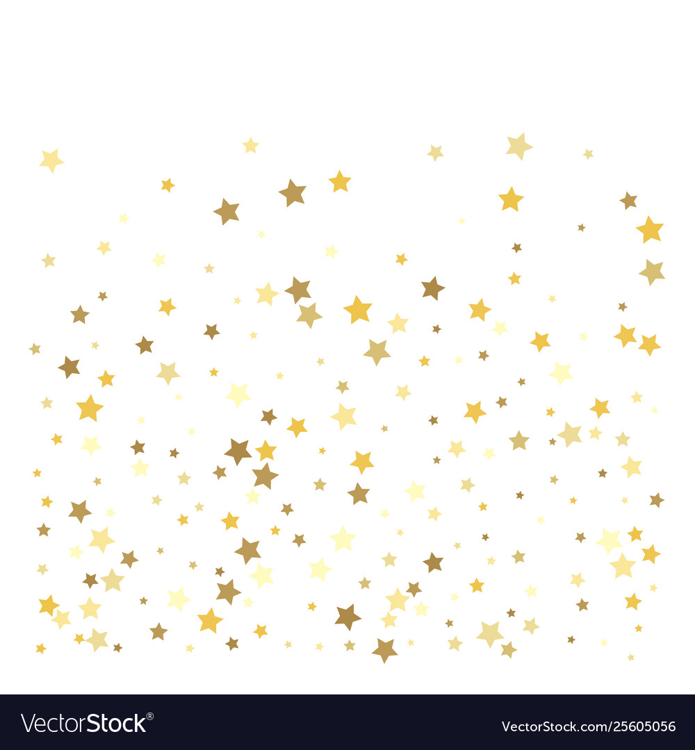 Gold stars confetti celebration Royalty Free Vector Image