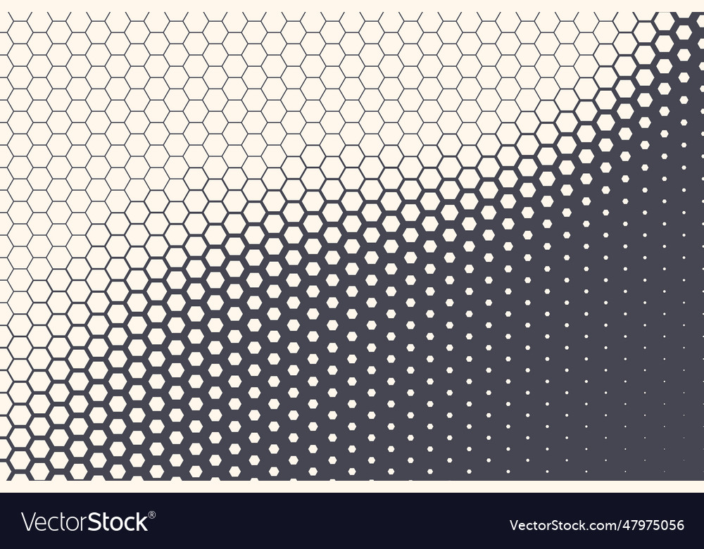 Halftone hexagonal pattern texture abstract Vector Image