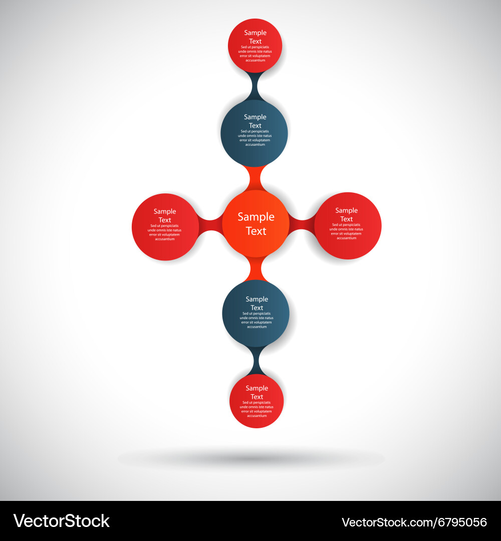 Infographics metaball round diagram Royalty Free Vector