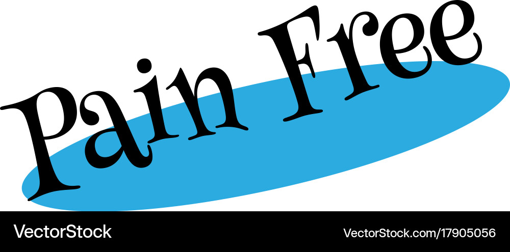 Pain free rubber stamp Royalty Free Vector Image