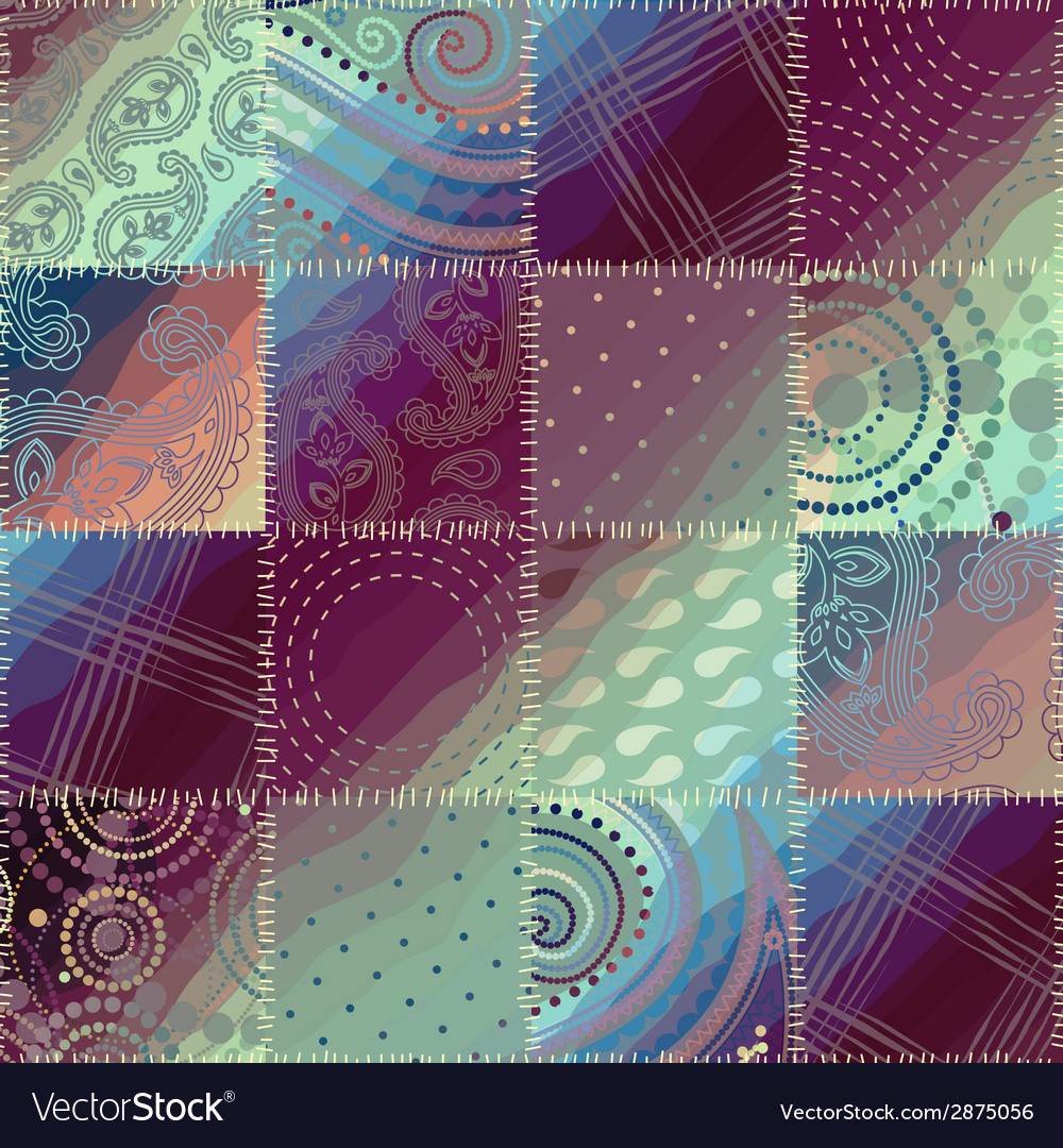 Patchwork pattern Royalty Free Vector Image - VectorStock