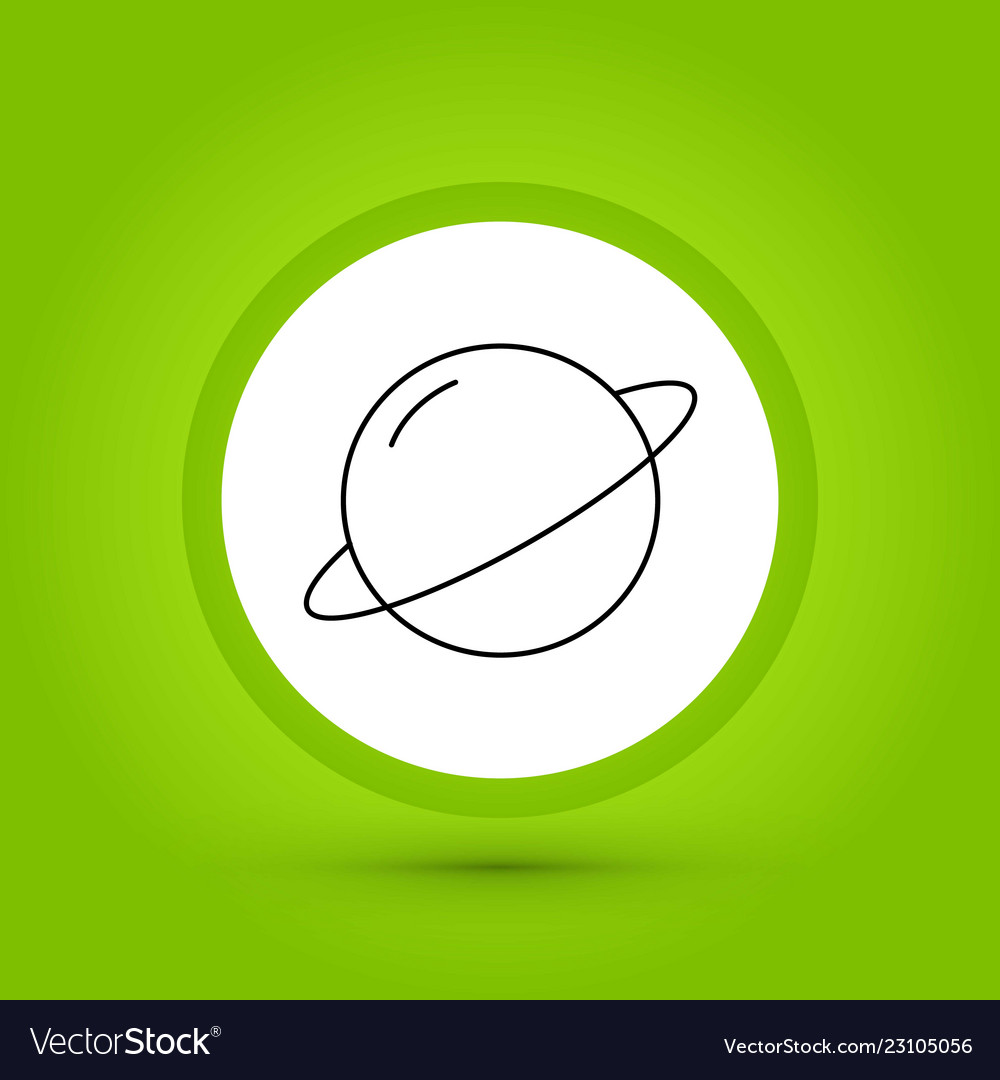 Planet icon in creative design with elements Vector Image