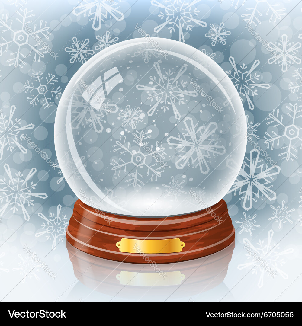 Snowy glass ball Royalty Free Vector Image - VectorStock