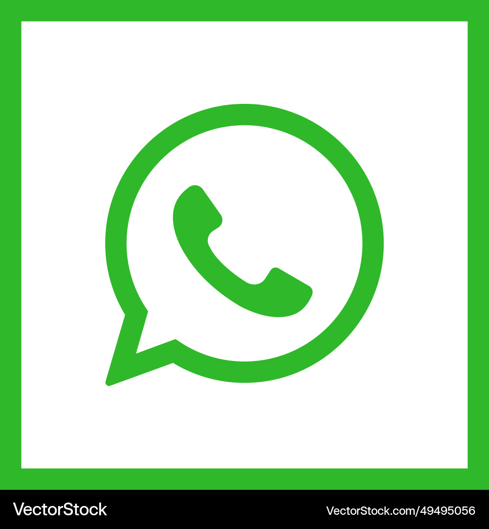 Whatsapp icon flat or line popular Royalty Free Vector Image