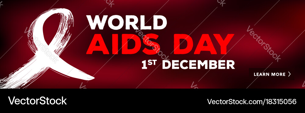 World aids day 1st december Royalty Free Vector Image