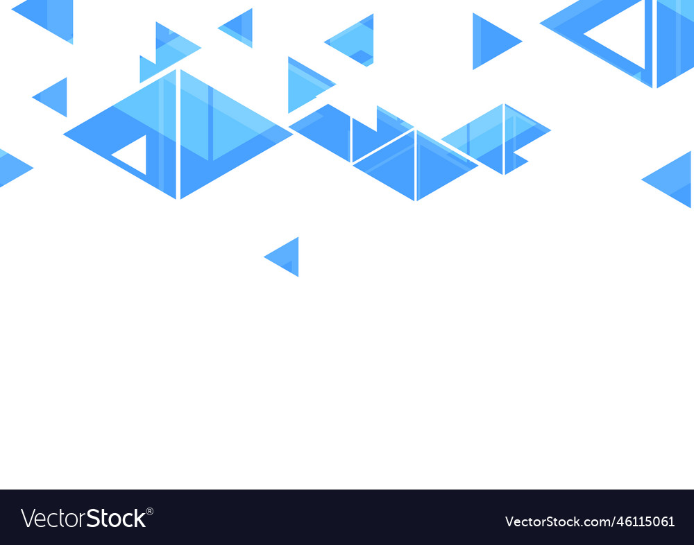 Blue triangles abstract geometric design Vector Image