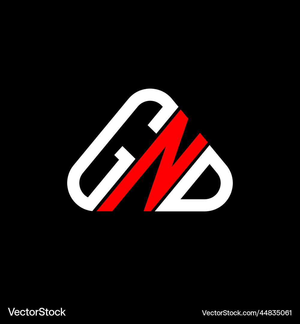 Gnd letter logo creative design with graphic Vector Image