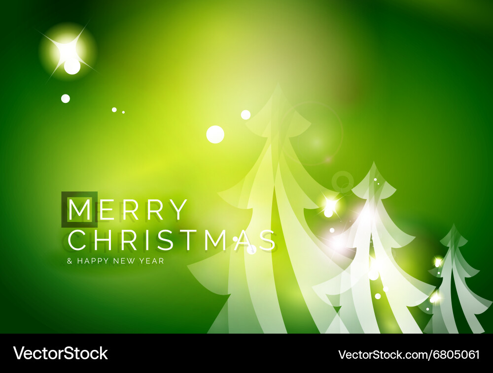 Holiday green abstract background winter Vector Image