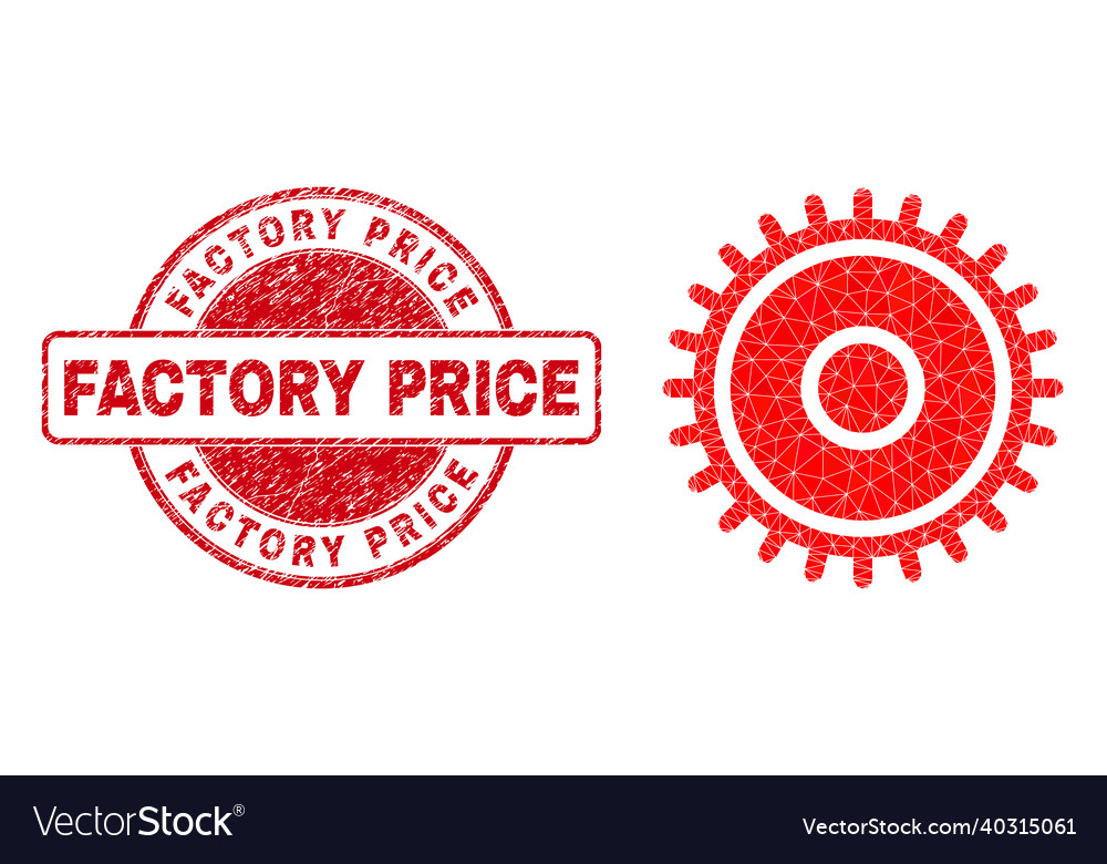 Rubber factory price round stamp seal and cog Vector Image