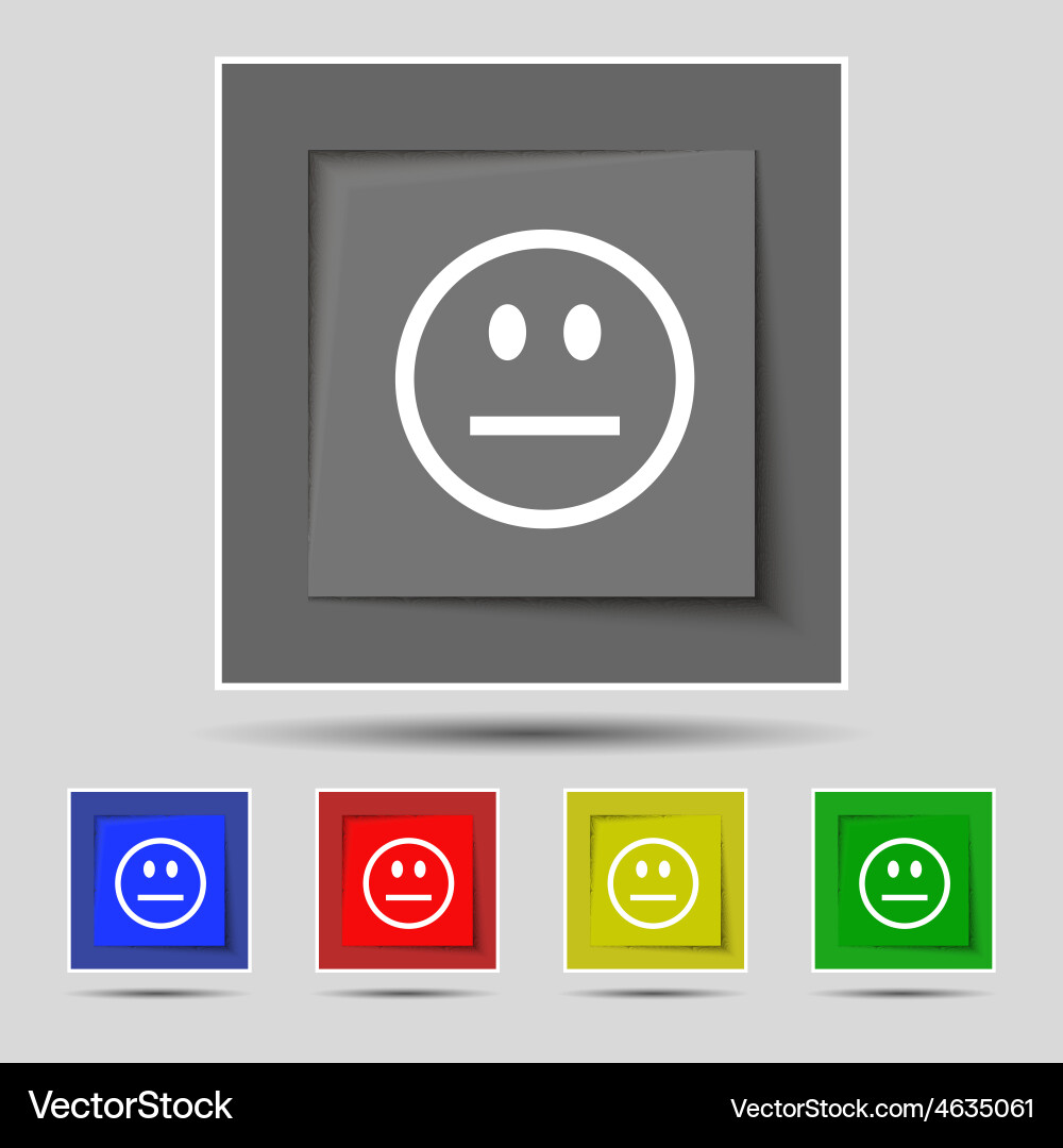 Sad face sadness depression icon sign Royalty Free Vector