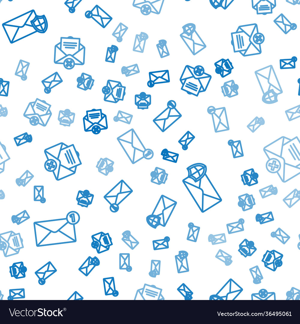 Set line envelope envelope with shield and delete Vector Image