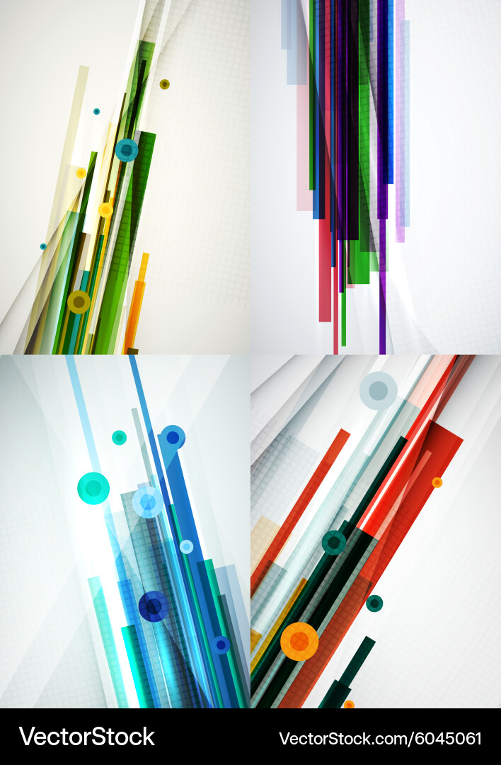 Set of colorful abstract backgrounds Royalty Free Vector