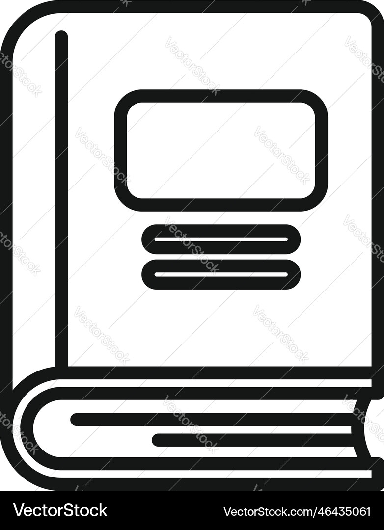 Study book icon outline business research Vector Image