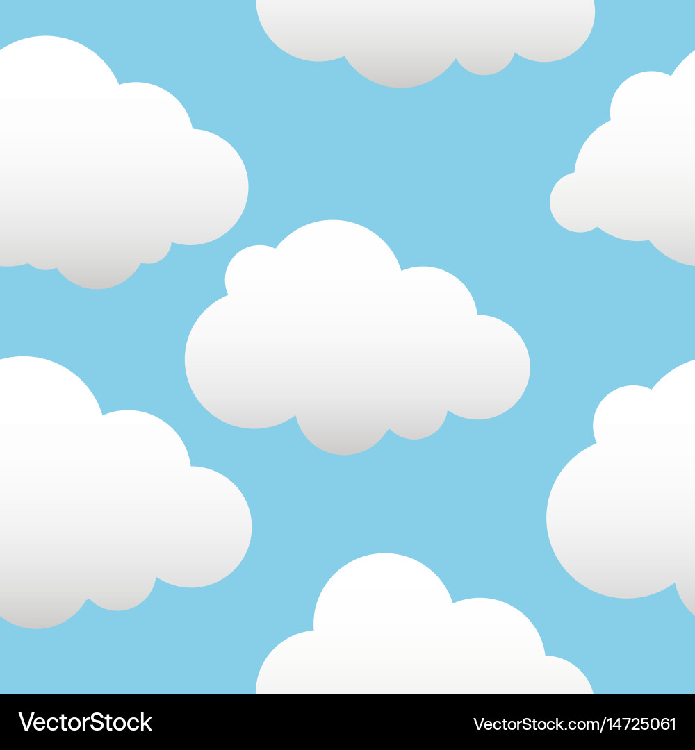 White Cloud Background Royalty Free Vector Image