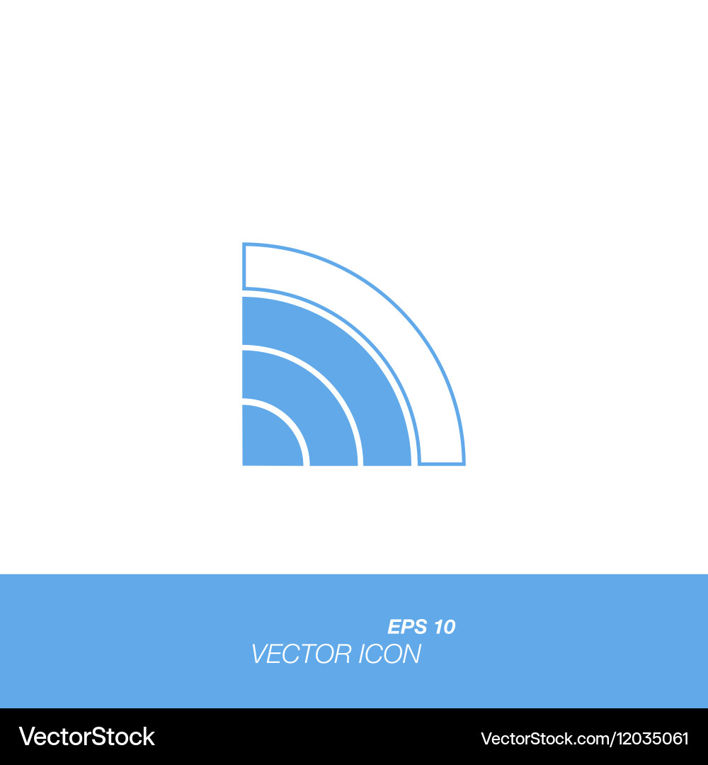 Wifi icon in flat style isolated on white Vector Image
