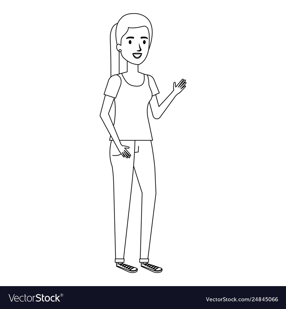 Beautiful woman avatar character Royalty Free Vector Image