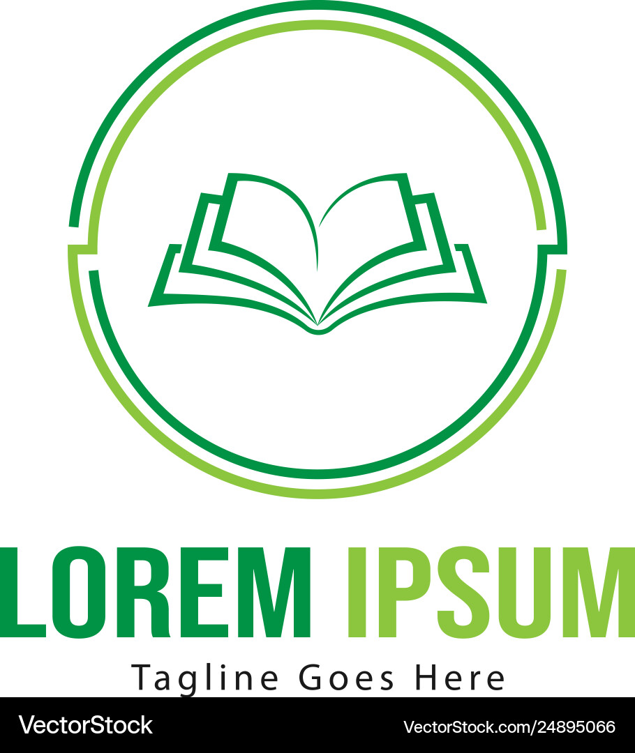 Book logo template design minimalist logo Vector Image