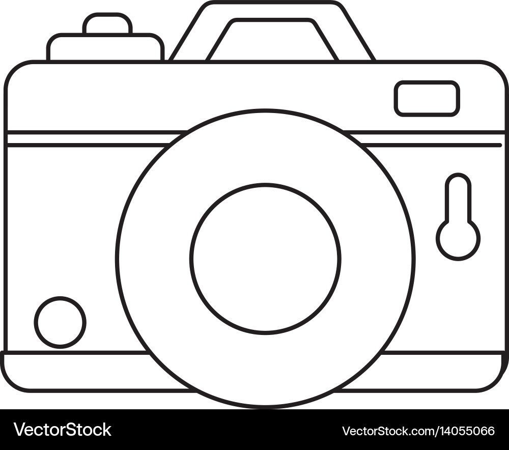 Camera photographic isolated icon Royalty Free Vector Image