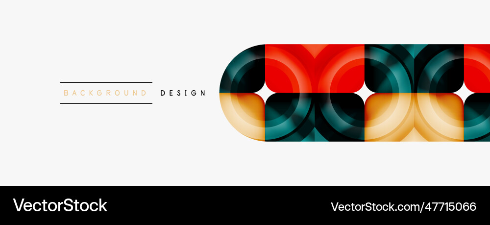 Circle abstract background wallpaper banner Vector Image