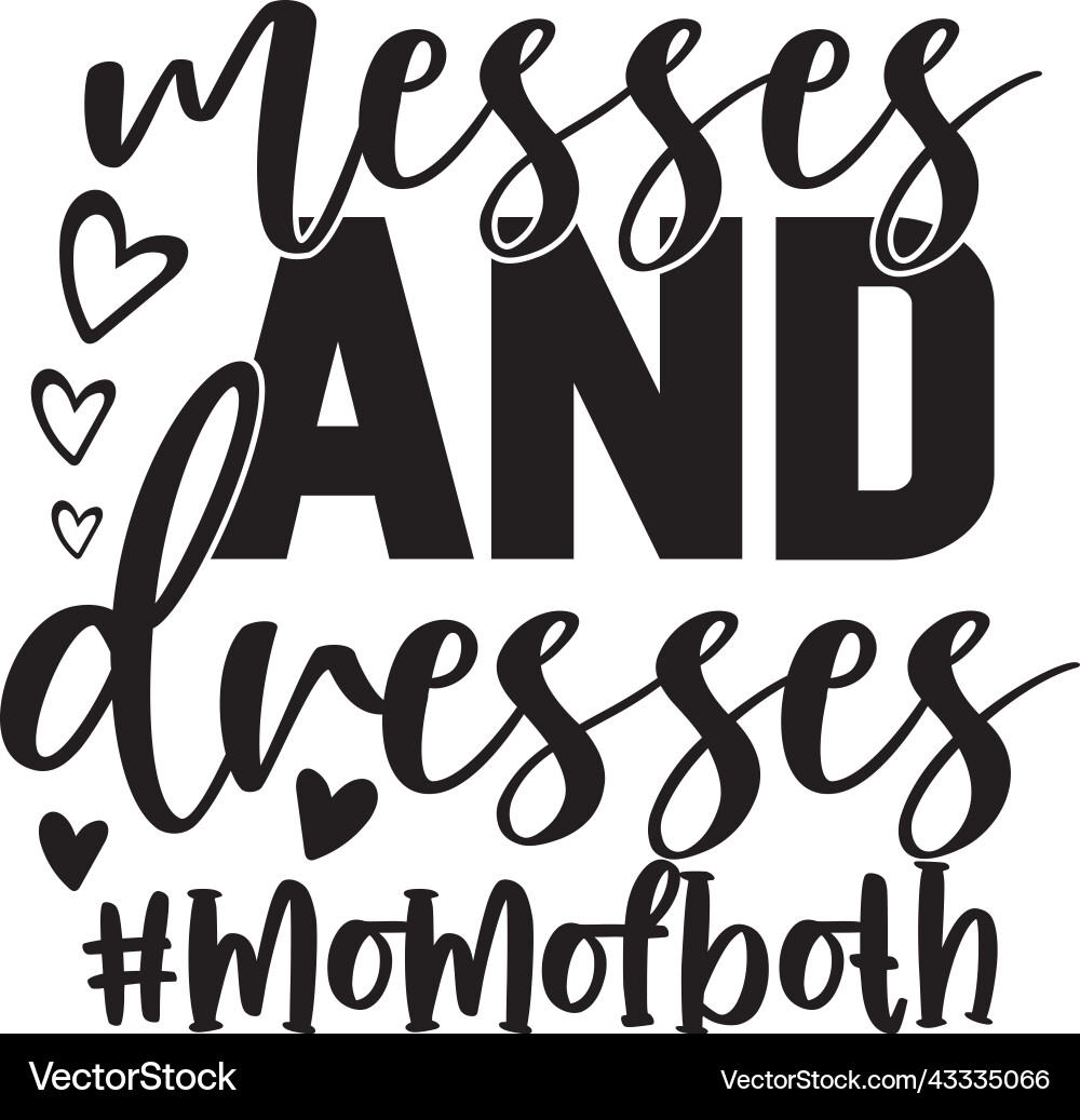 Dresses and messes mom of both Royalty Free Vector Image
