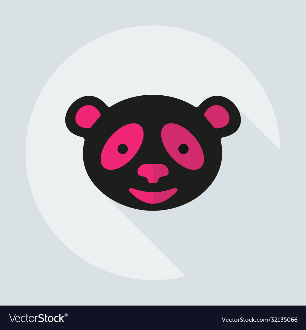 Flat modern design with shadow icons pandas Vector Image