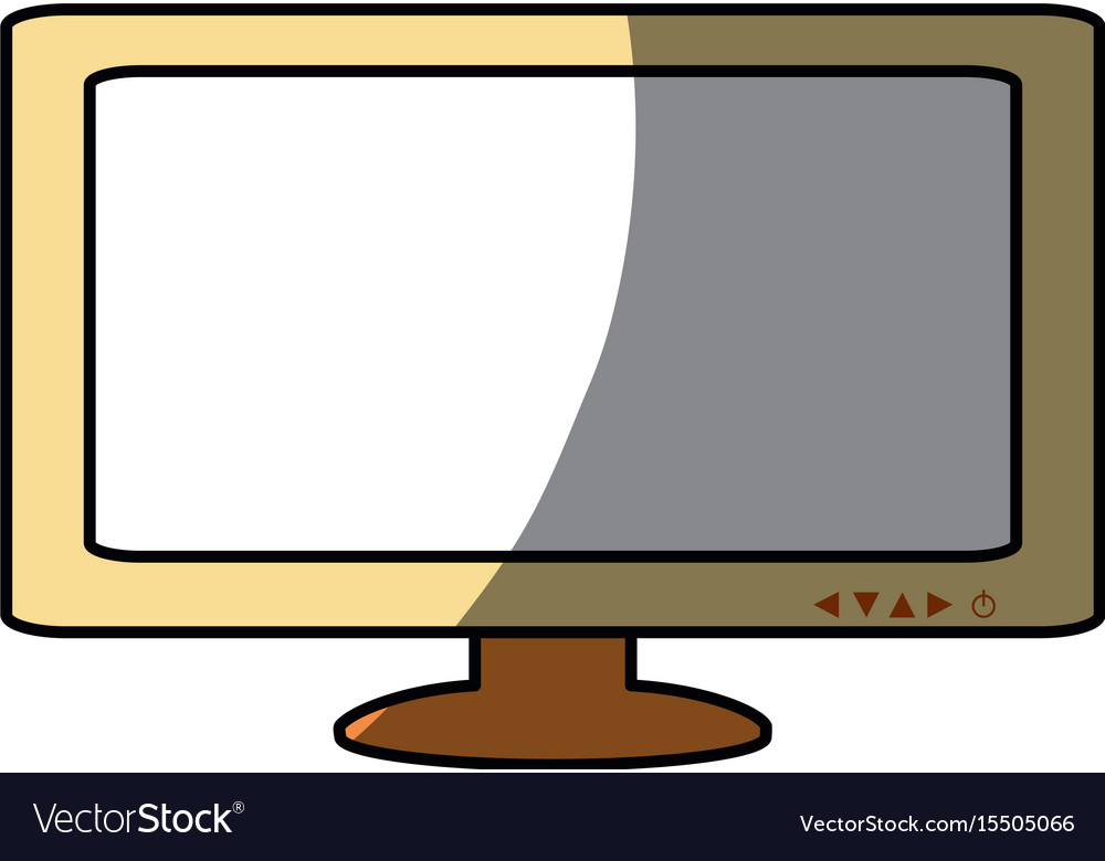Isolated pc screen Royalty Free Vector Image - VectorStock