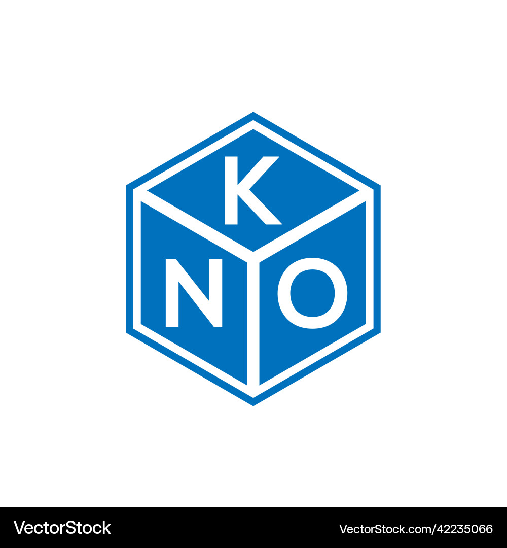 Kno letter logo design on black background Vector Image