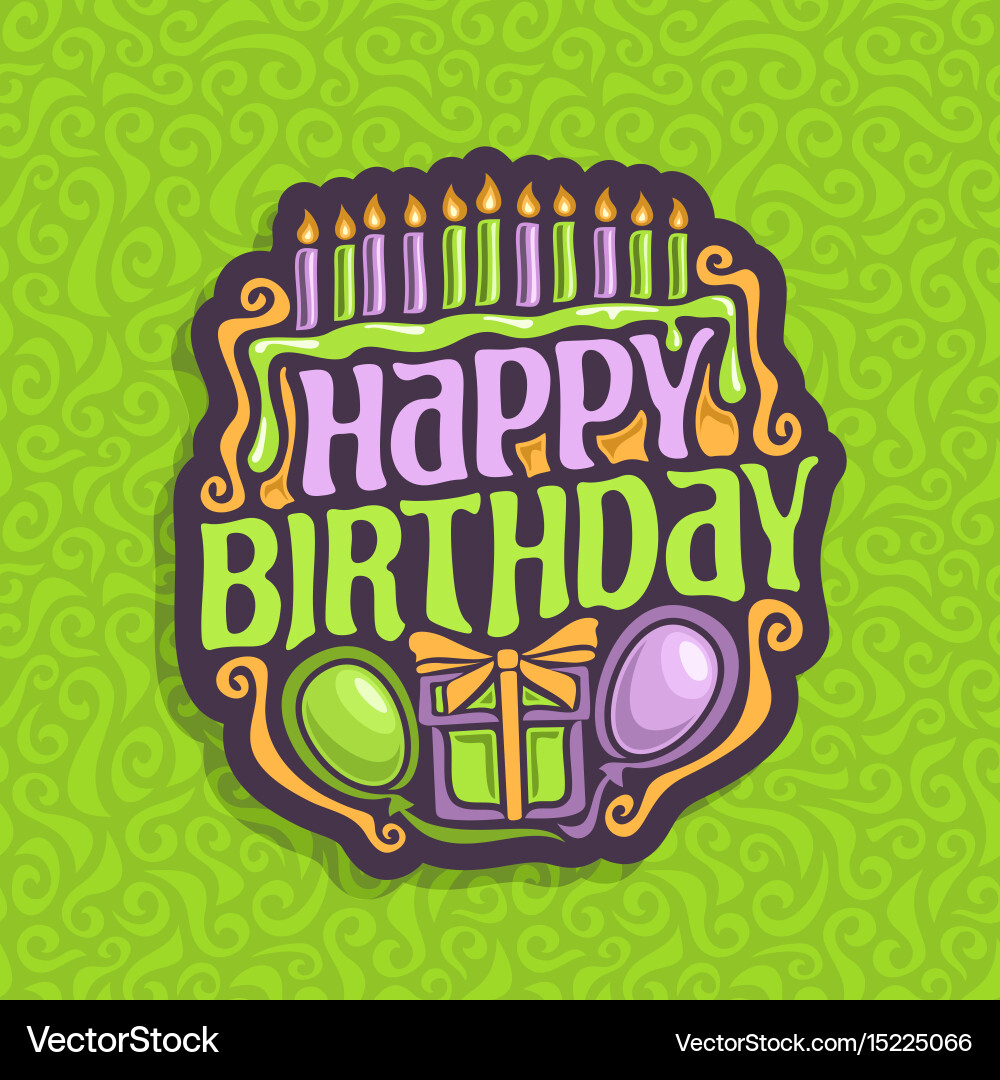 Logo for happy birthday Royalty Free Vector Image