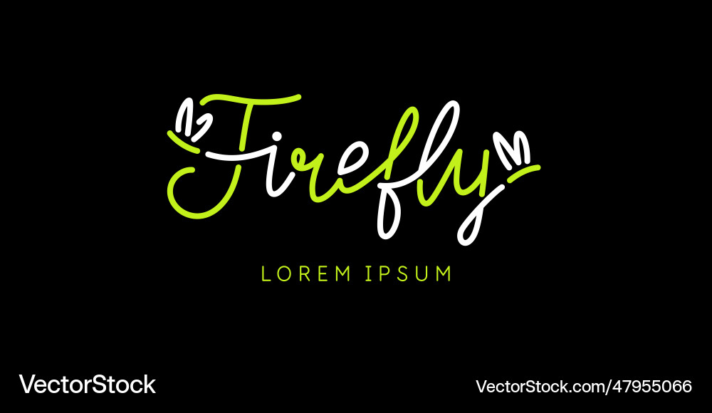 Minimalistic and stylish firefly emblem modern Vector Image