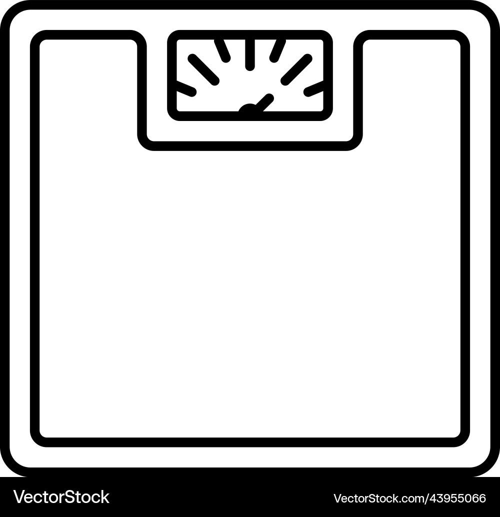 Weight line art icon design template Royalty Free Vector