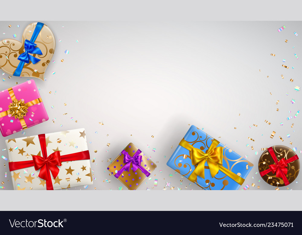 Background with gift boxes Royalty Free Vector Image