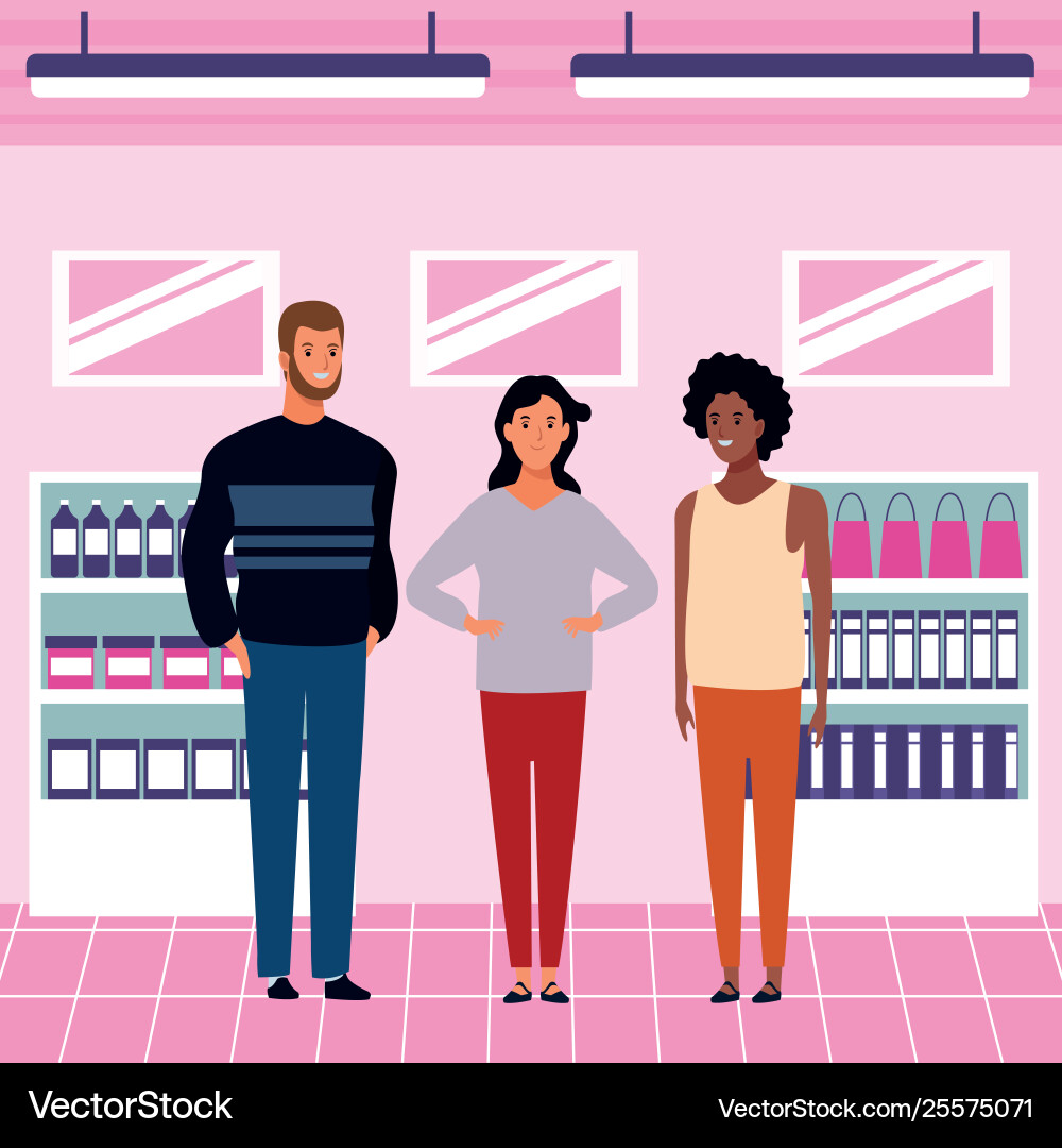 Group people avatar cartoon character Royalty Free Vector