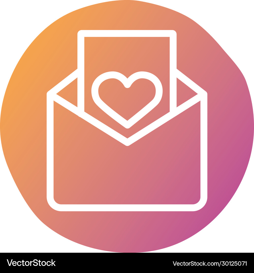 Happy valentines day envelope with heart block Vector Image