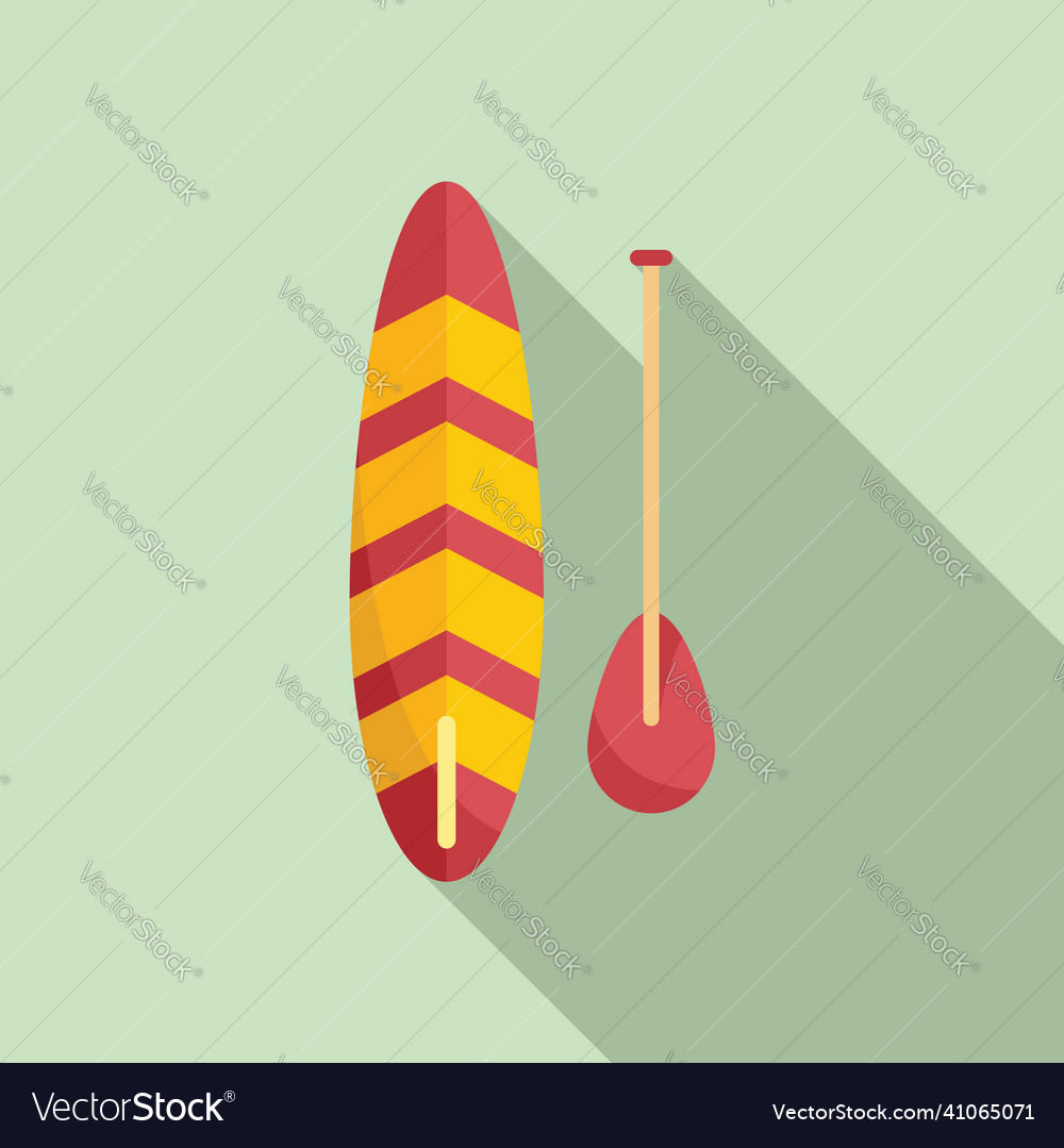 Hawaii sup surf icon flat paddle board Royalty Free Vector