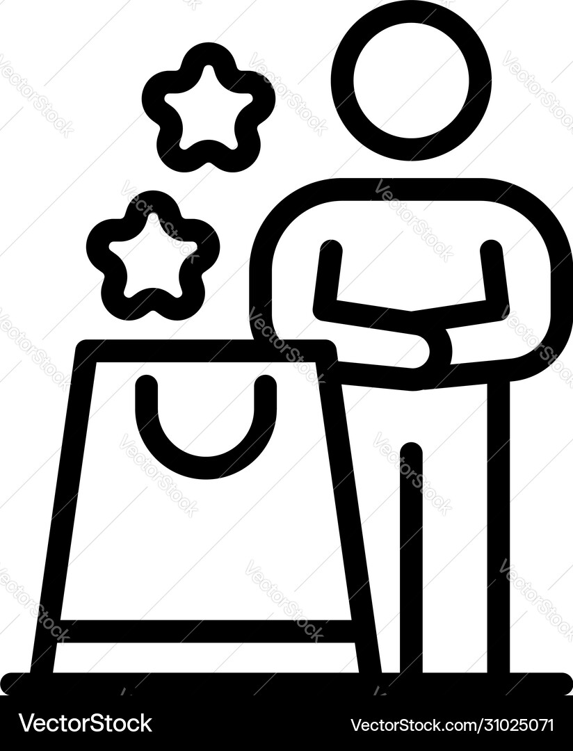 Marketing manager icon outline style Royalty Free Vector