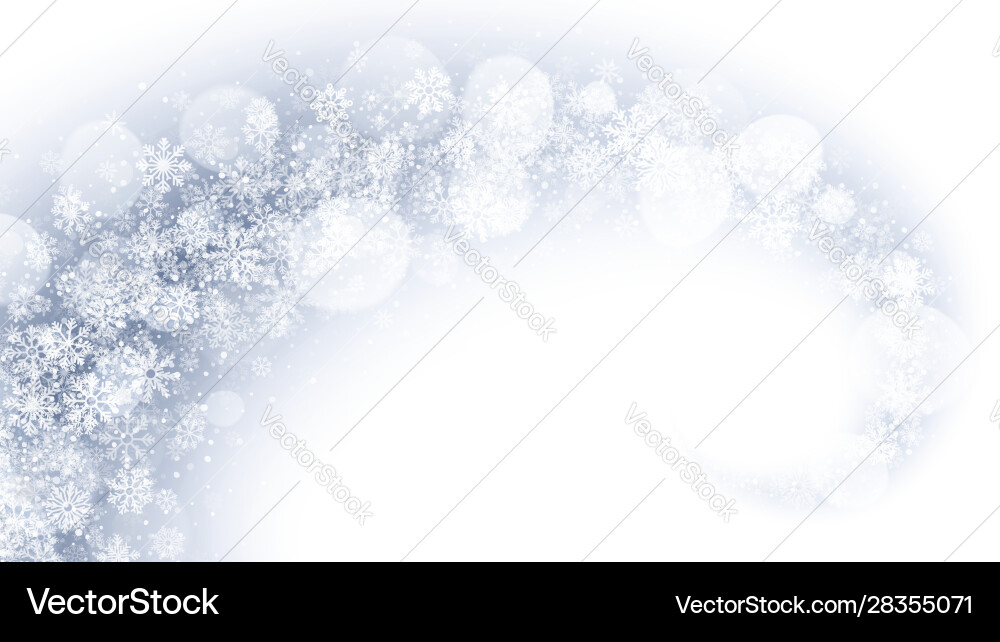 Merry christmas magic swirling snowflakes Vector Image