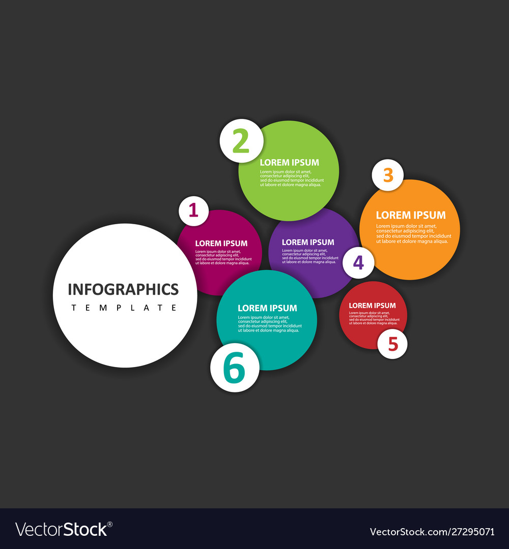 Modern Infographic With Circles Royalty Free Vector Image