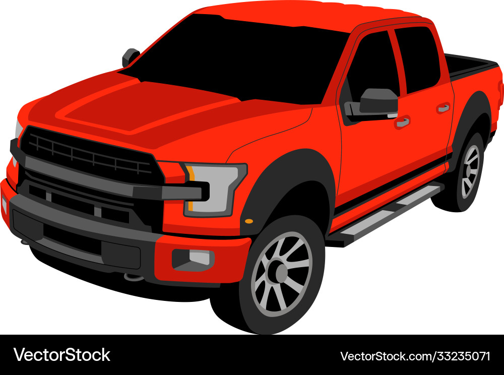 Modern off road truck flat Royalty Free Vector Image